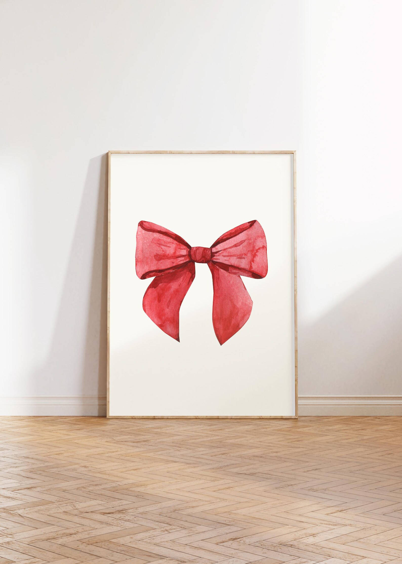 Vintage Red Christmas Bow Print, Christmas Prints, Christmas Printables ...