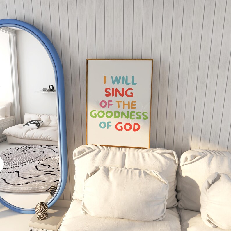 Goodness of God Scripture Print, Christian Wall Art (digital Download ...