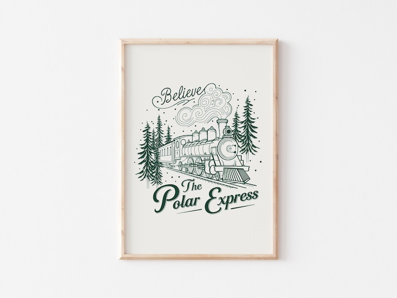 Believe the Polar Express, North Pole Art, Christmas Decorations ...