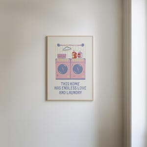 Laundry Room Print, Girly Apartment Wall Art, Laundry Room Decor ...