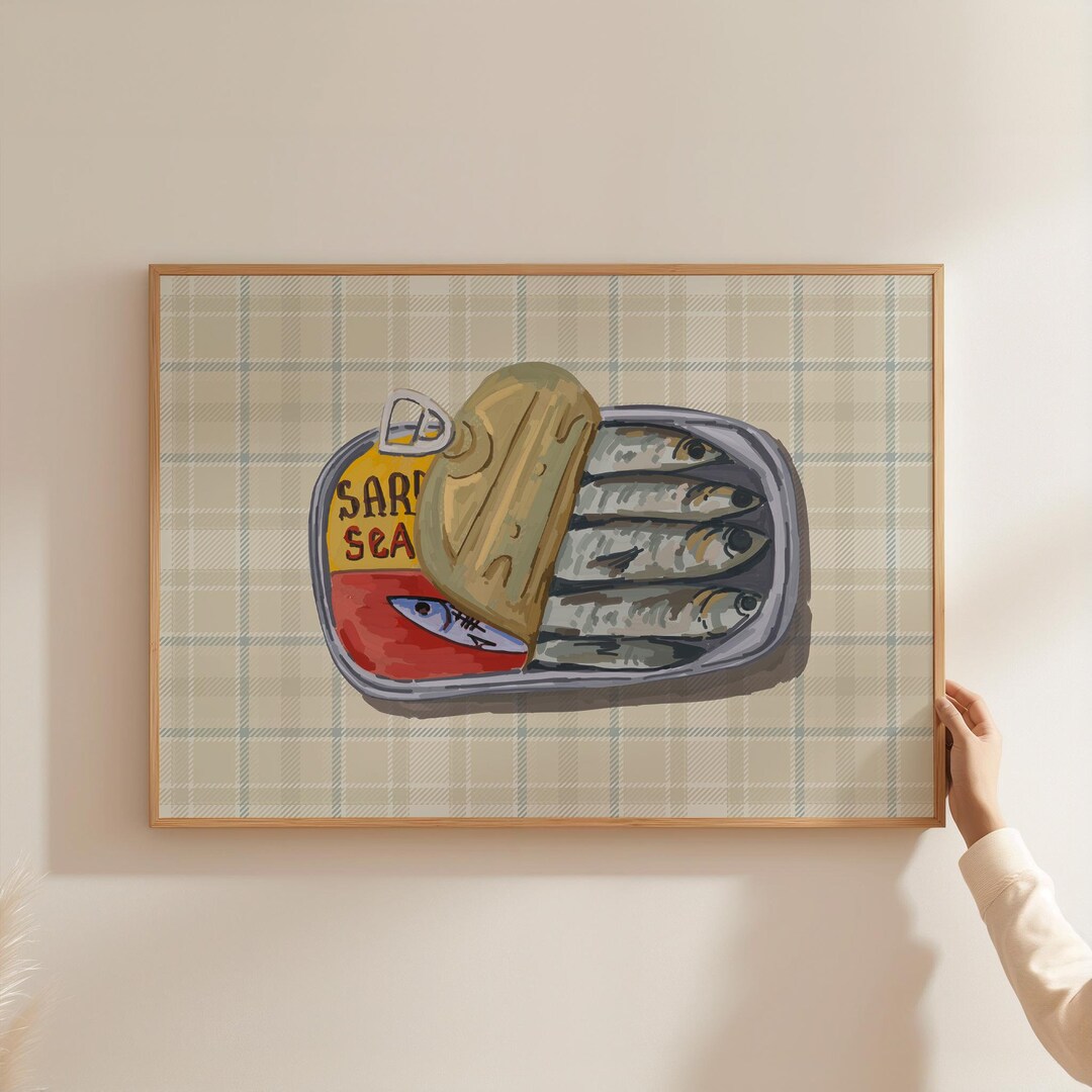 Tinned Fish Print, Sardines Print, Seafood Print, Retro Fish ...