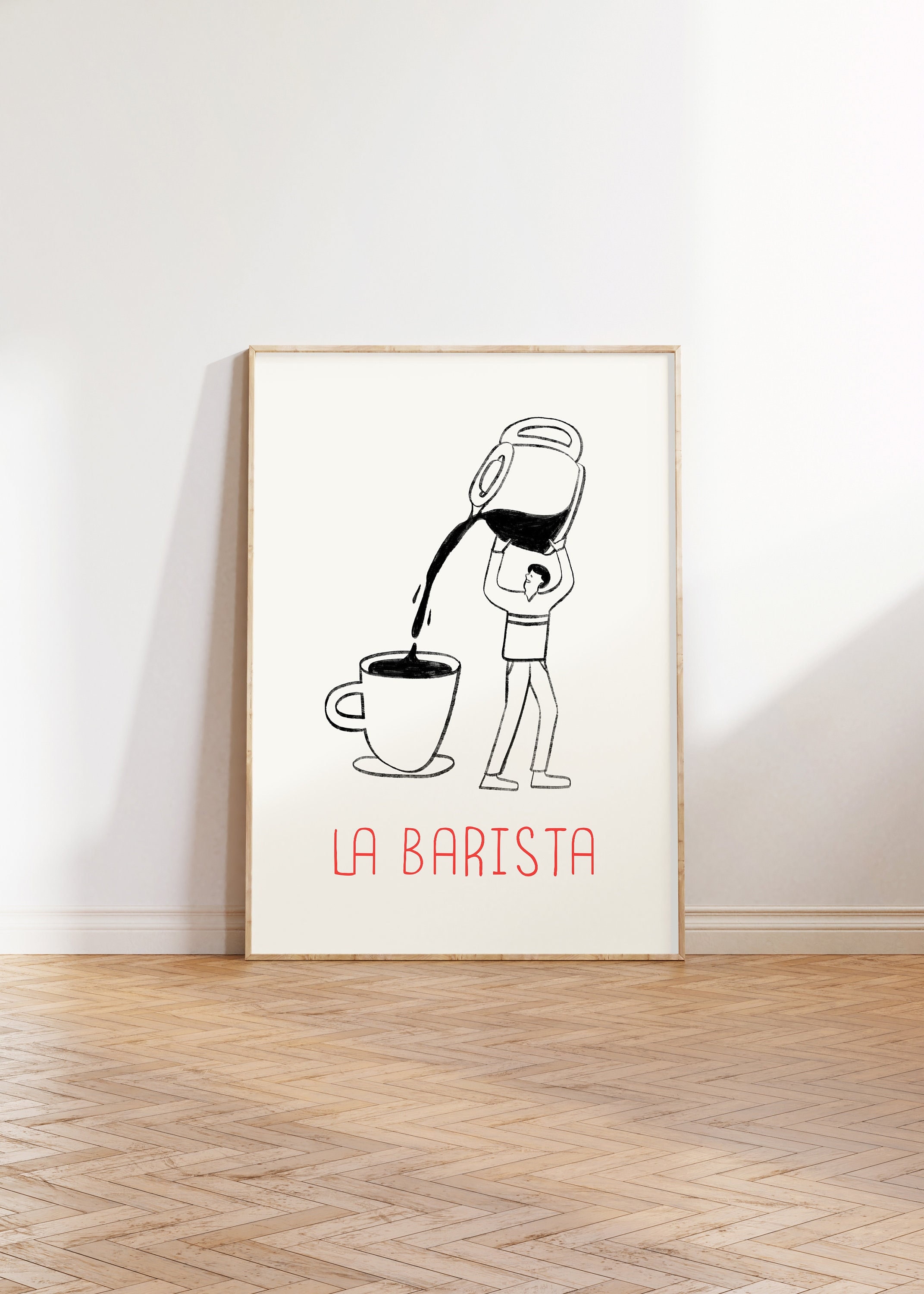 La Barista Print, Cute Coffee Poster, Funny Barista Wall Art ...