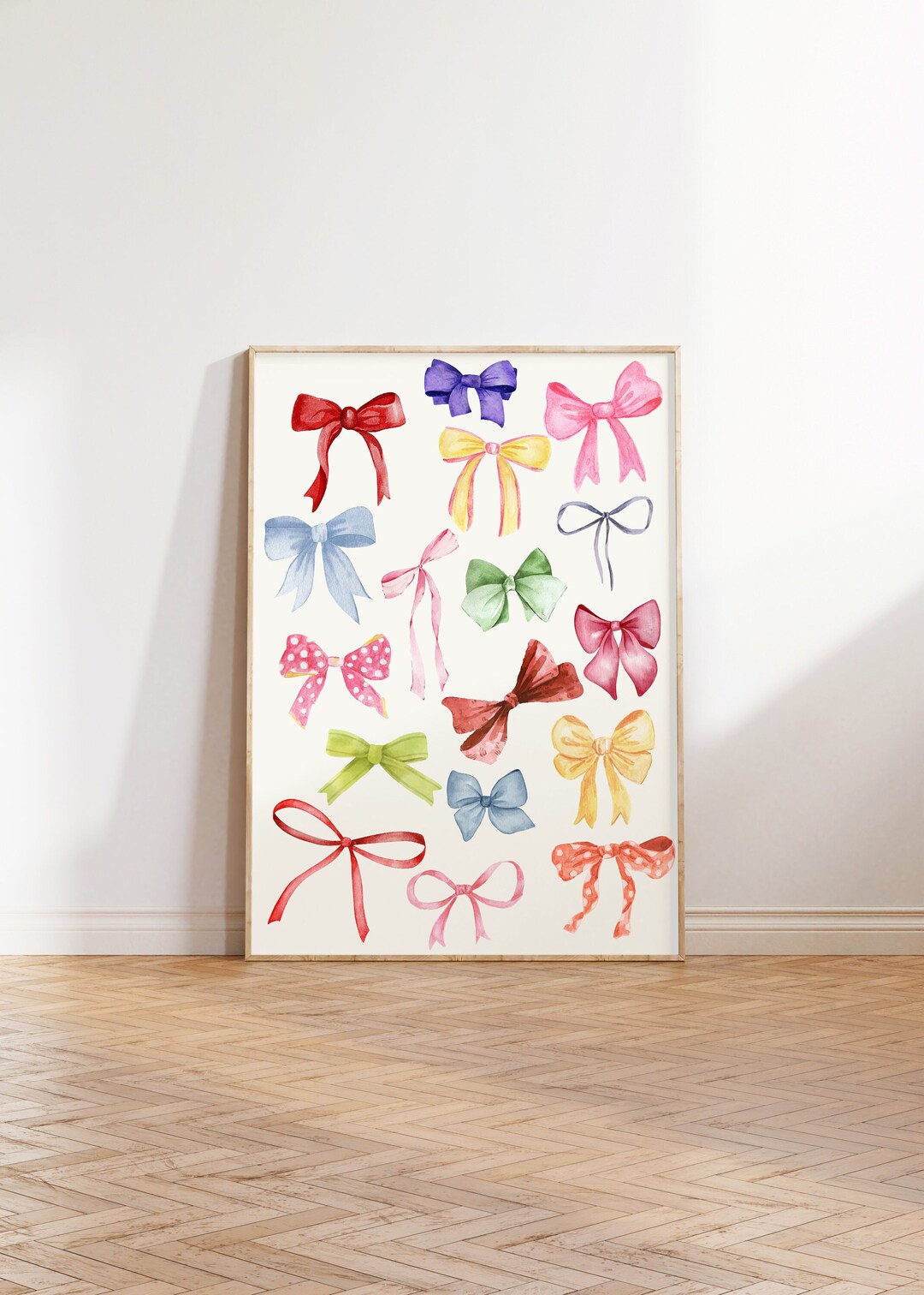 Trendy Watercolor Bows Print, Chinoiserie Art, Coastal Wall Art, Grand ...