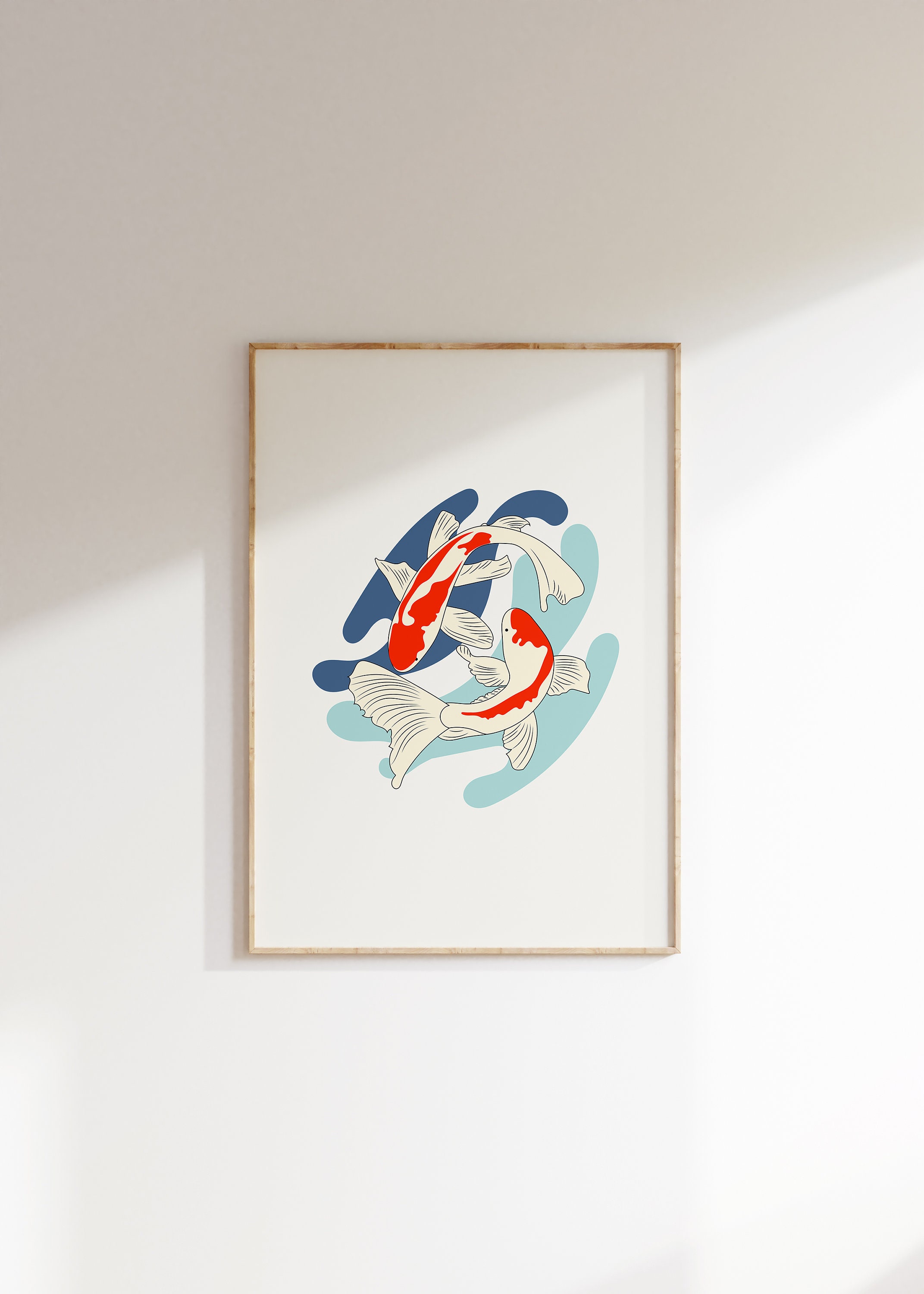 Koi Fish Print, Koi Fishes Wall Art, Printable Japanese Wall Art, Koi ...