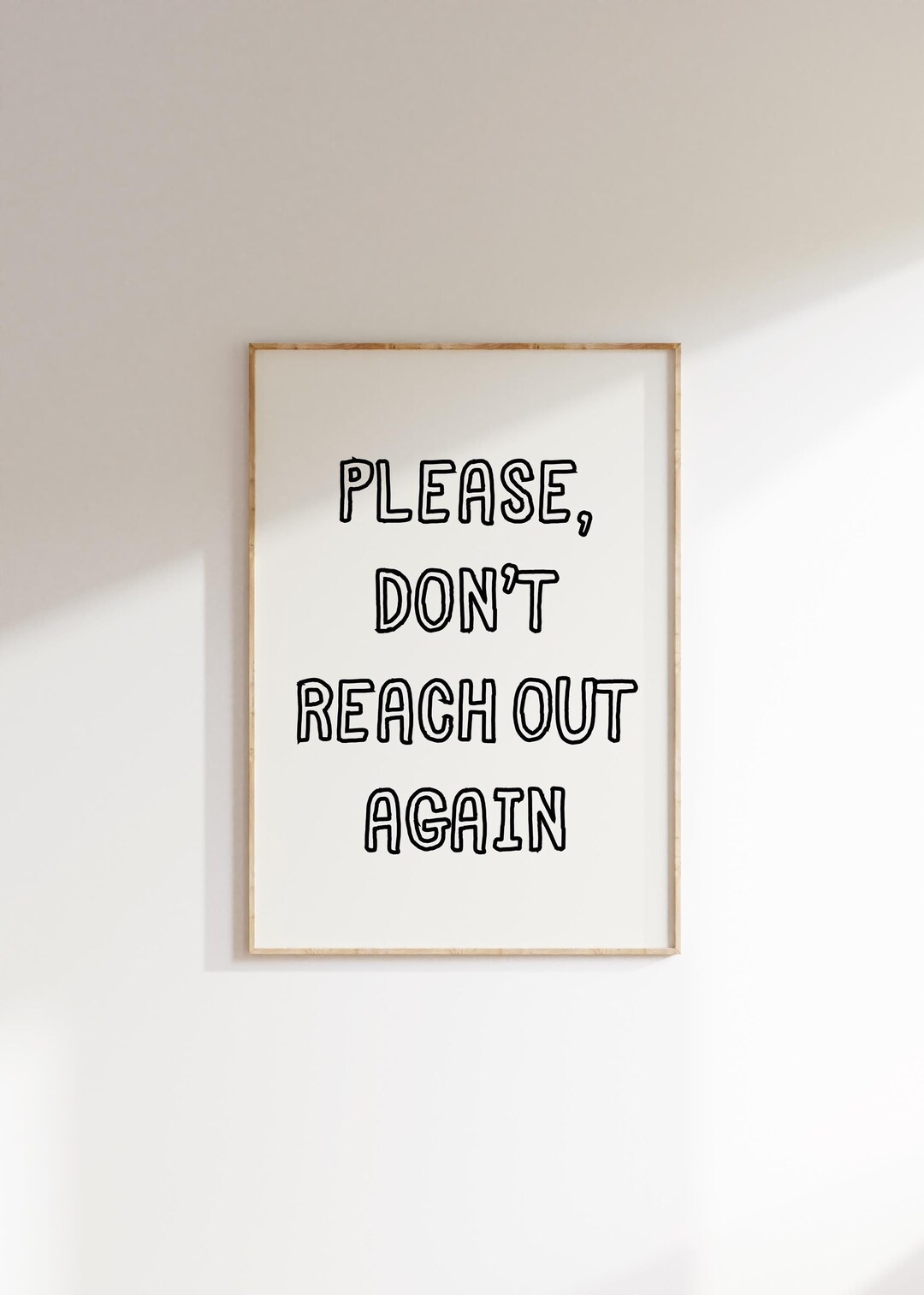 Sarcastic Office Quotes Wall Art, Please Don't Reach Out Again, Funny ...