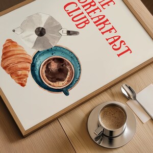 The Breakfast Club Print, Retro Dinning Room Wall Art, Foodie Art ...