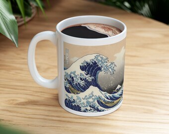 The Great Wave off Kanagawa Classic Art Coffee Mug, Ocean Art Mug, the ...