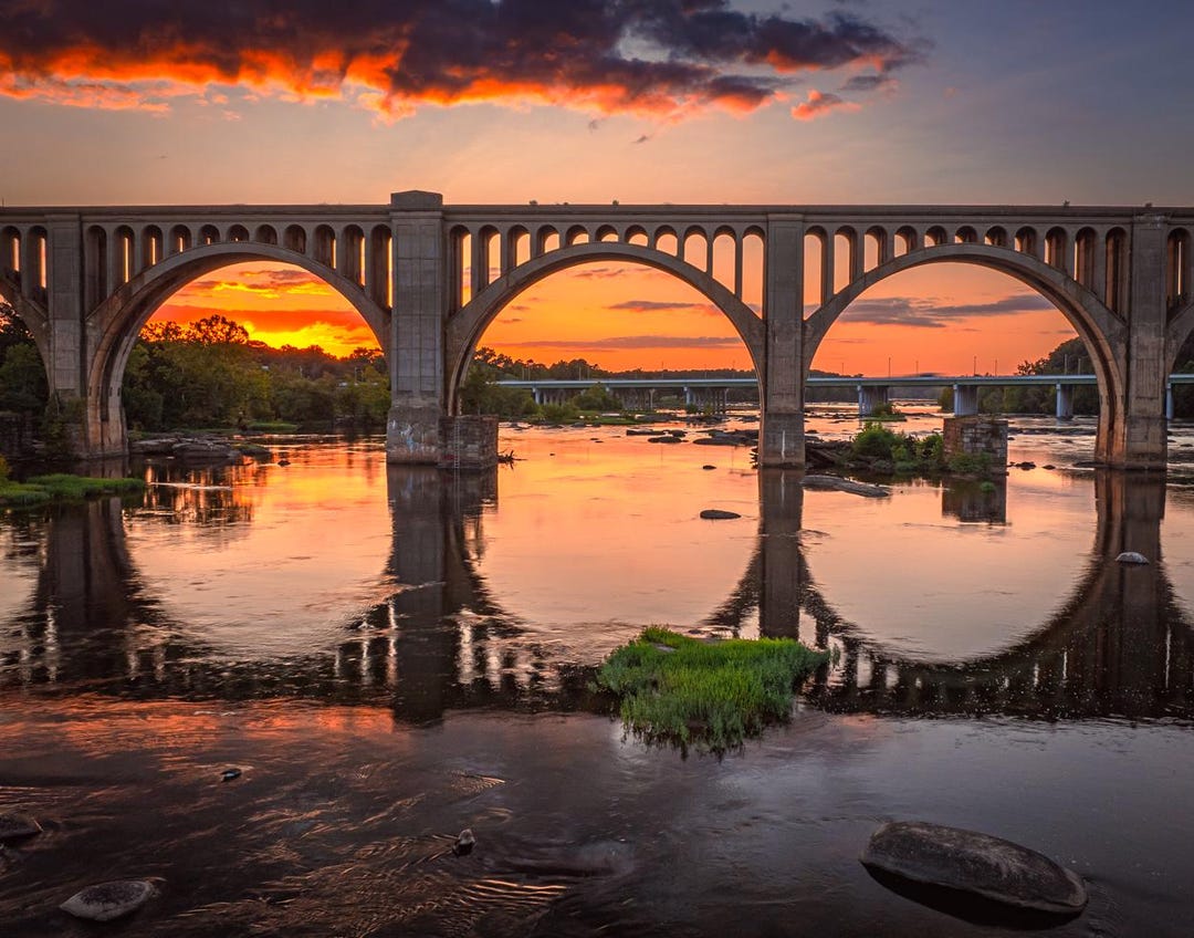 CSX A-line Richmond Bridge at Sunset RVA Photo Print Wall Art - Etsy