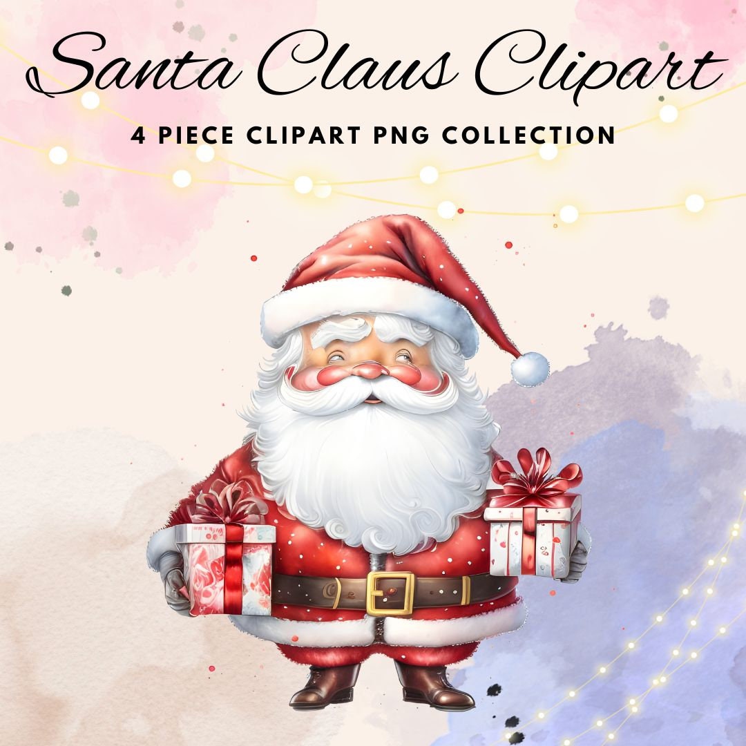 Christmas Santa Clipart Bundle Christmas Gift for Kids Santa Claus ...