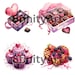 Valentines Day Clipart Bundle PNG Valentine Chocolate Gift Box Digital ...