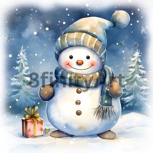 Christmas Snowman Clipart Bundle Winter Snowman Paper Craft for Kids ...