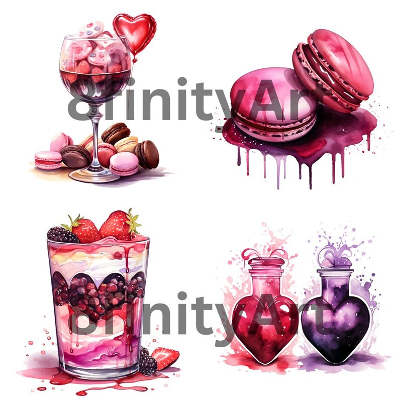 Valentines Day Clipart Bundle PNG Valentine Chocolate Gift Box Digital ...