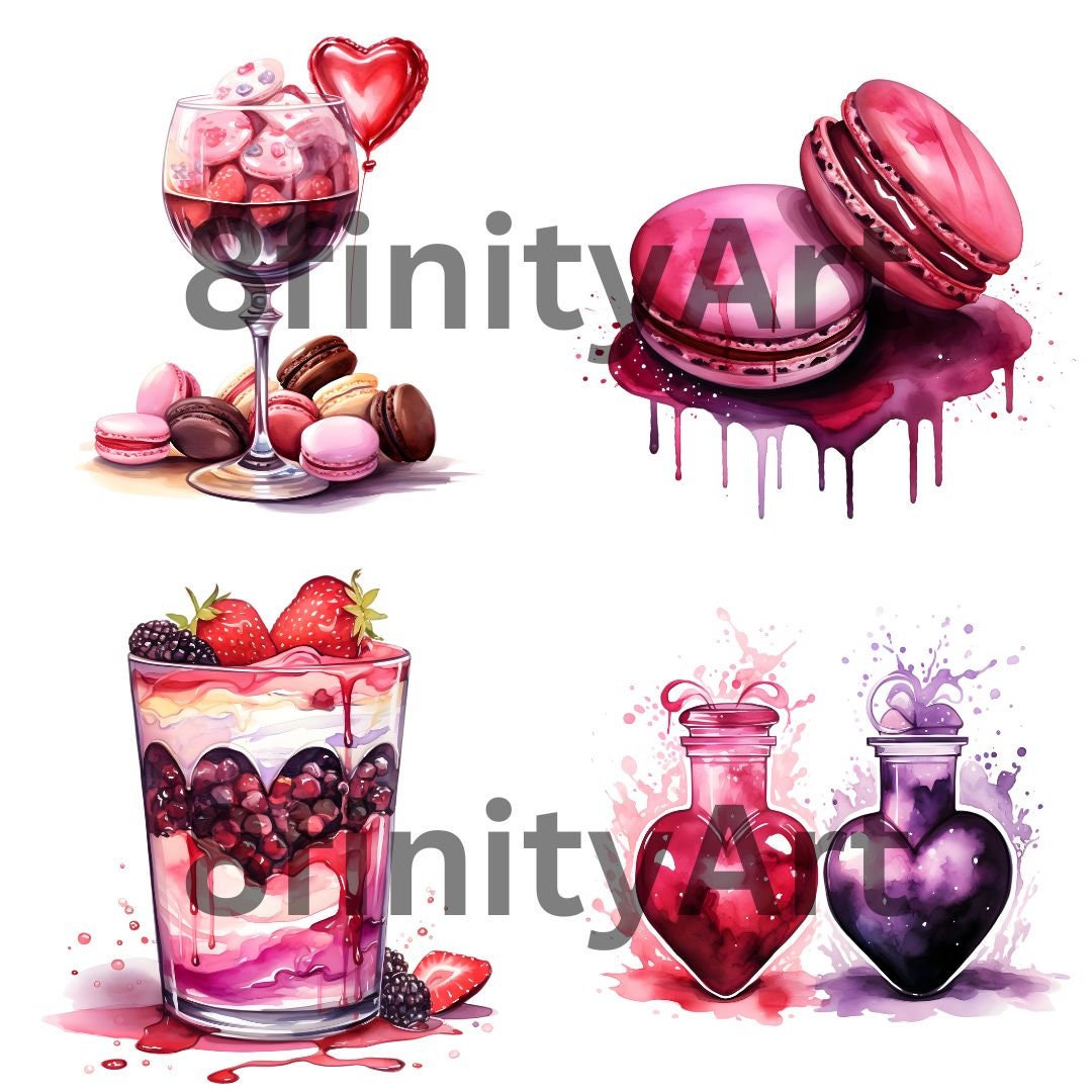 Valentines Day Clipart Bundle PNG Valentine Chocolate Gift Box Digital ...