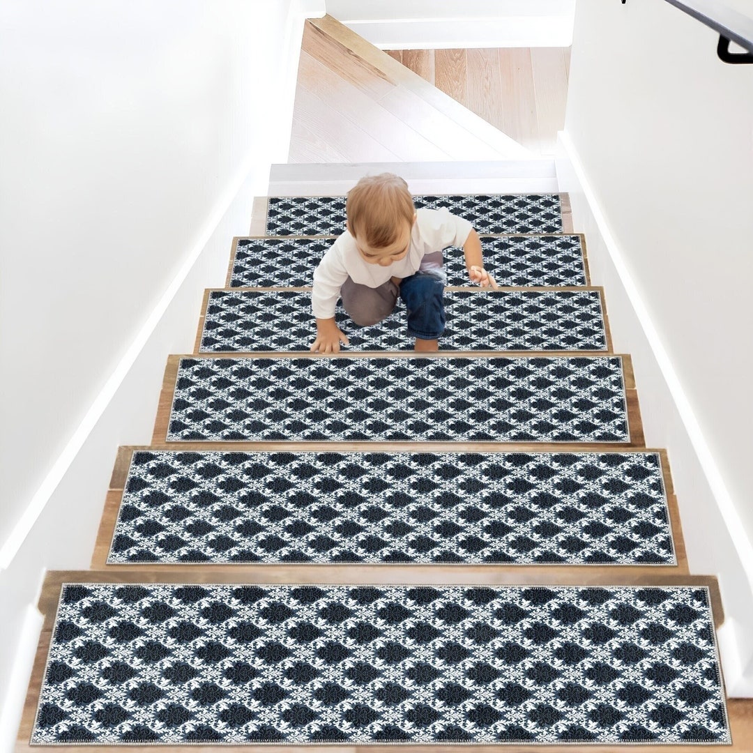 Checkered Stair Runnerstair Rugstair Treadsstair Runnernon Slip Stair ...