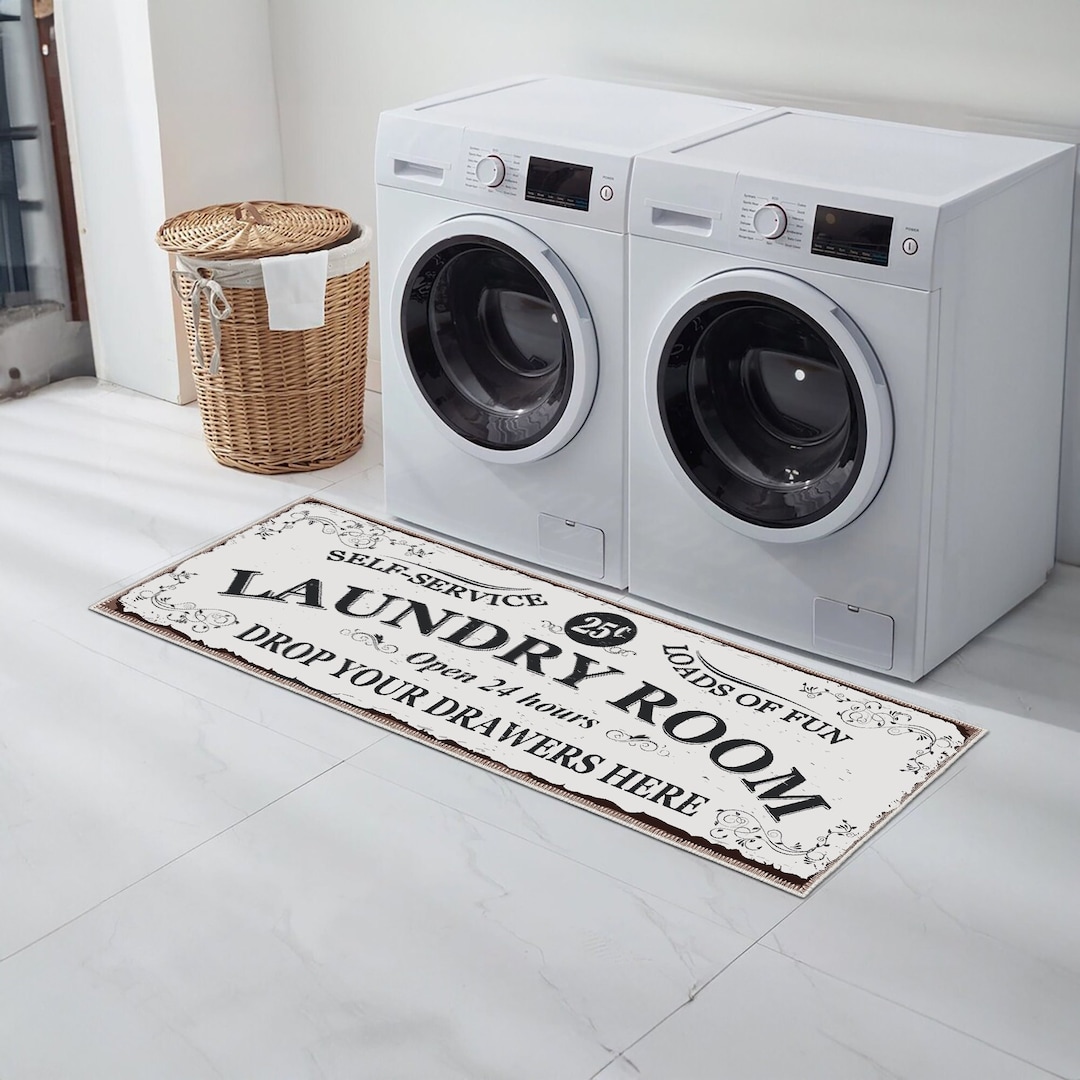 Laundry Room Rug, Laundry Room Decor, Area Rugs, Laundry Room Runner ...