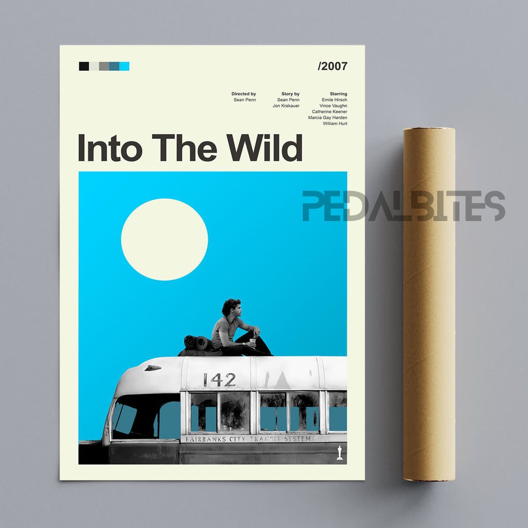 Into the Wild Poster Mid Century Modern Vertical Movie - Etsy