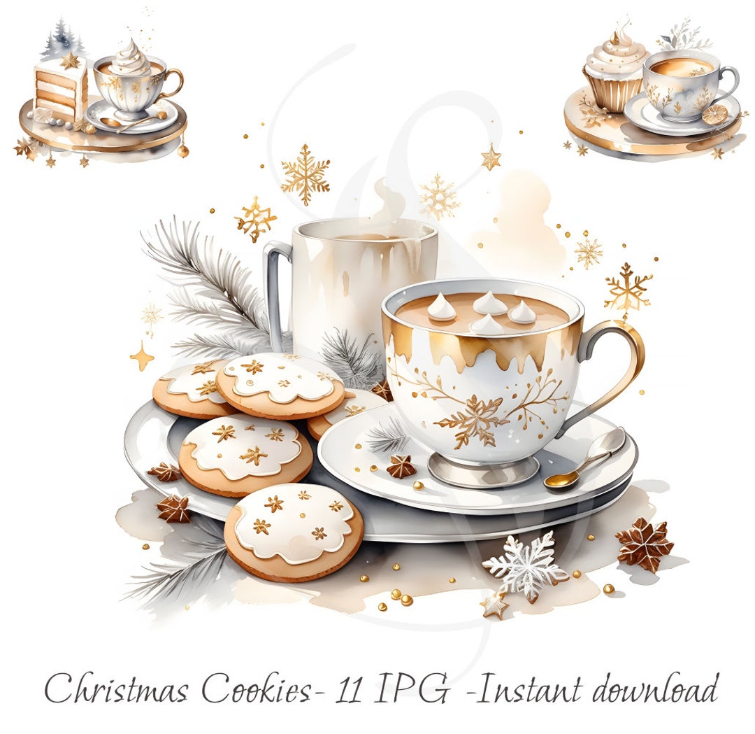 Christmas Cookies Clipart Set Instant Digital Download, Perfect for ...