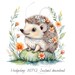 Colorful Spring Hedgehog Clipart Collection 8 JPG Instant Digital ...