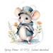Springtime Delight Clip Art Cute Mouse Illustrations for DIY Crafts and ...