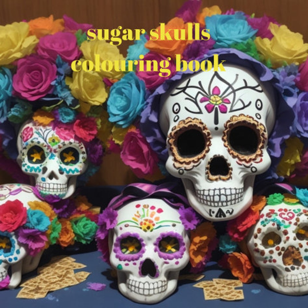 Sugar Skull Colouring Many Pages to Download and Print - Etsy