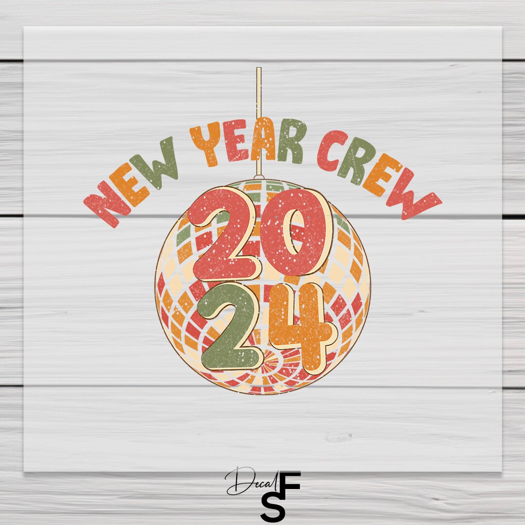 Retro 2024 New Year Disco Ball Decals for Shirts Retro Shirt - Etsy
