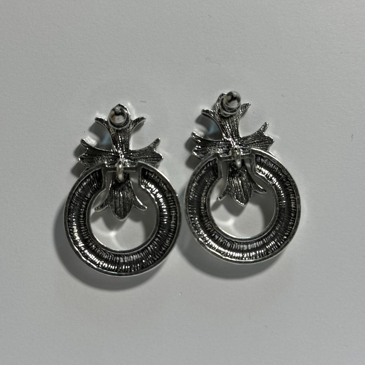 Chrome Hearts Inspired Silver Zirconia Earrings, Unisex Gothic Cross ...