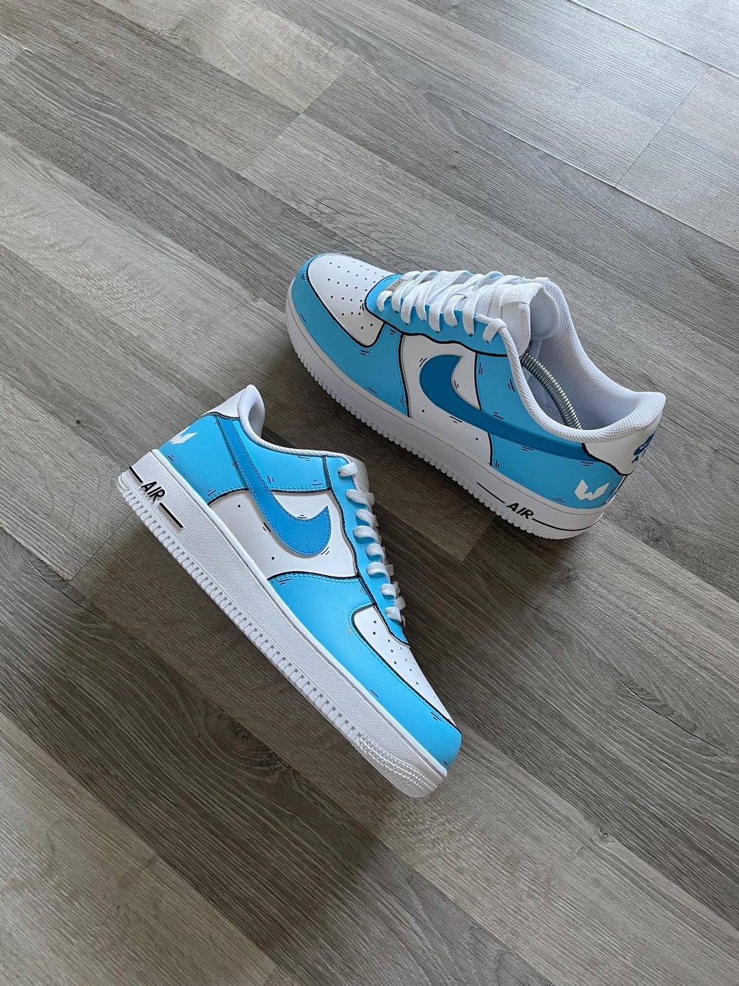 BLUE CARTOON’ AF1 Custom - Etsy