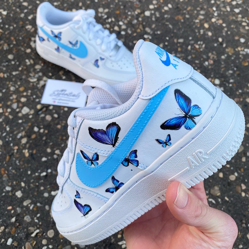 Blue Butterfly AF1 Custom - Etsy