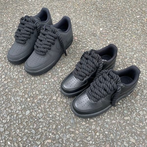 Matte Black Rope Lace AF1 Custom - Etsy
