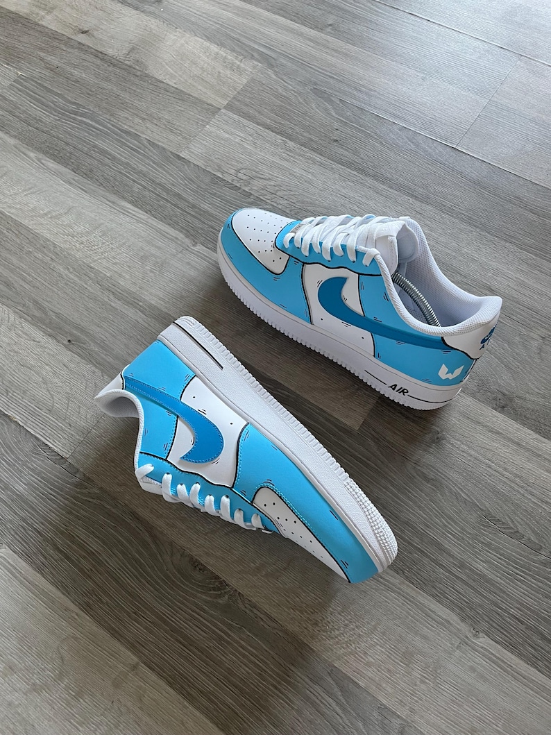 BLUE CARTOON’ AF1 Custom - Etsy