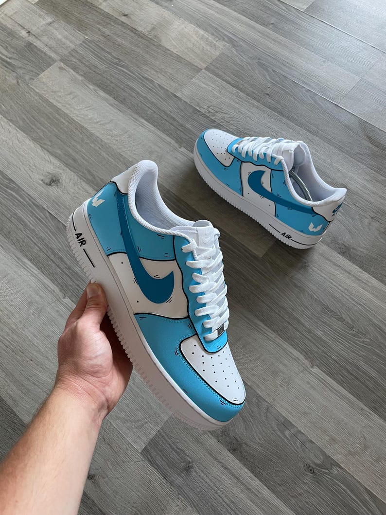 BLUE CARTOON’ AF1 Custom - Etsy