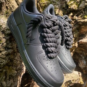 Black Rope Lace’ AF1 Custom - Etsy