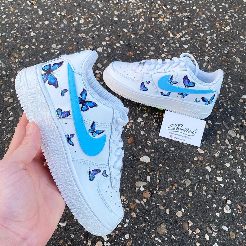 Blue Butterfly AF1 Custom - Etsy