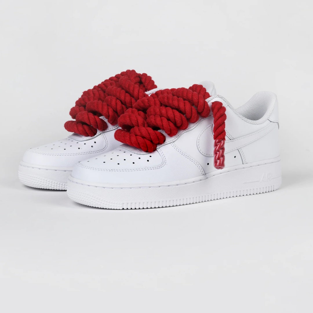 Rope Lace Red AF1 Custom - Etsy