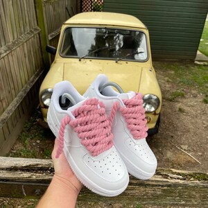 Rope Lace Pink AF1 Custom - Etsy