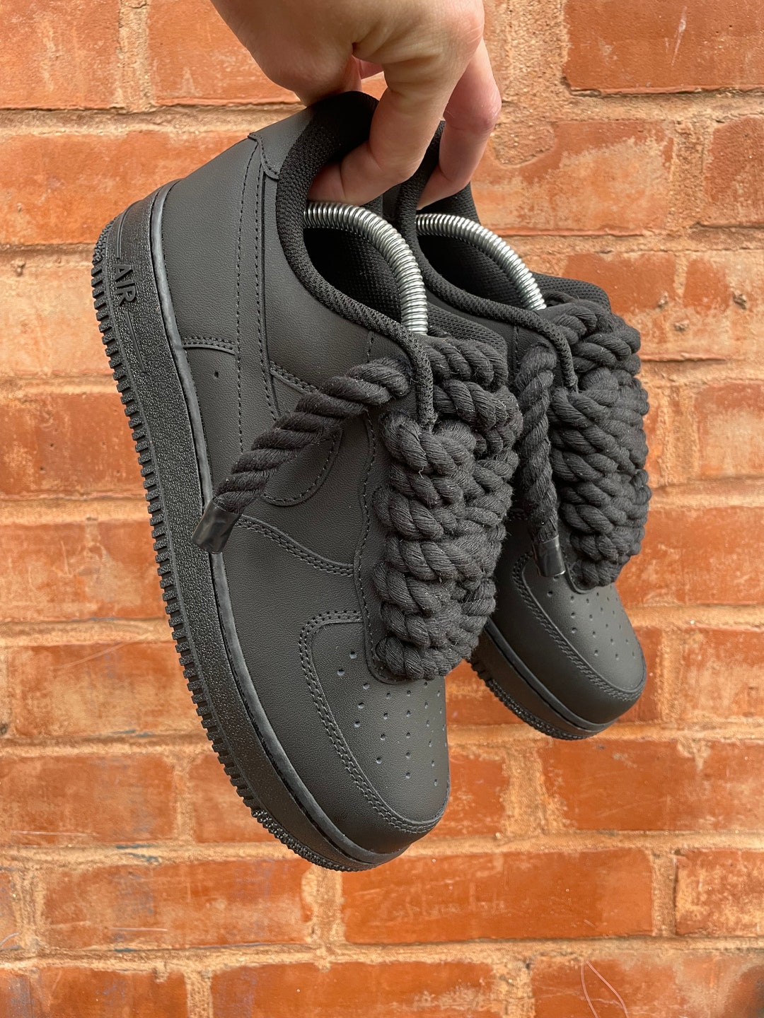 Rope Lace Black AF1 Custom - Etsy