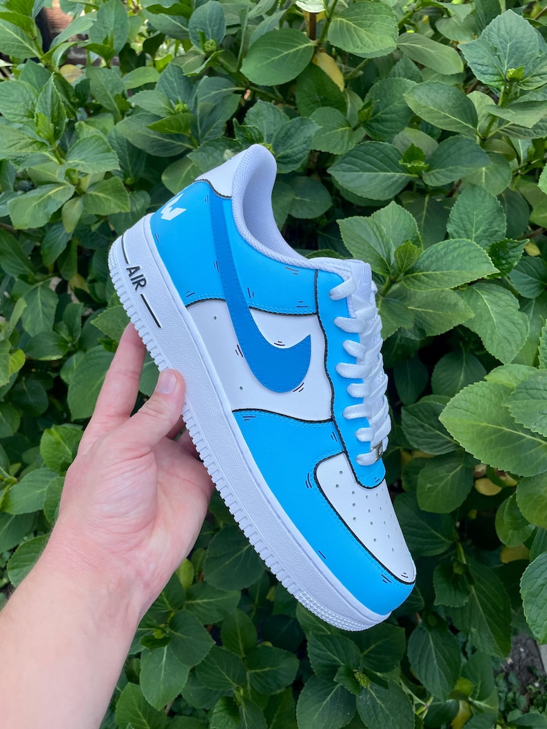 BLUE CARTOON’ AF1 Custom - Etsy