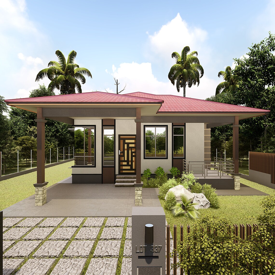 Latest House Plan | Bungalow 1 Floor (1500kps) | HOUSE DESIGN 3D ...