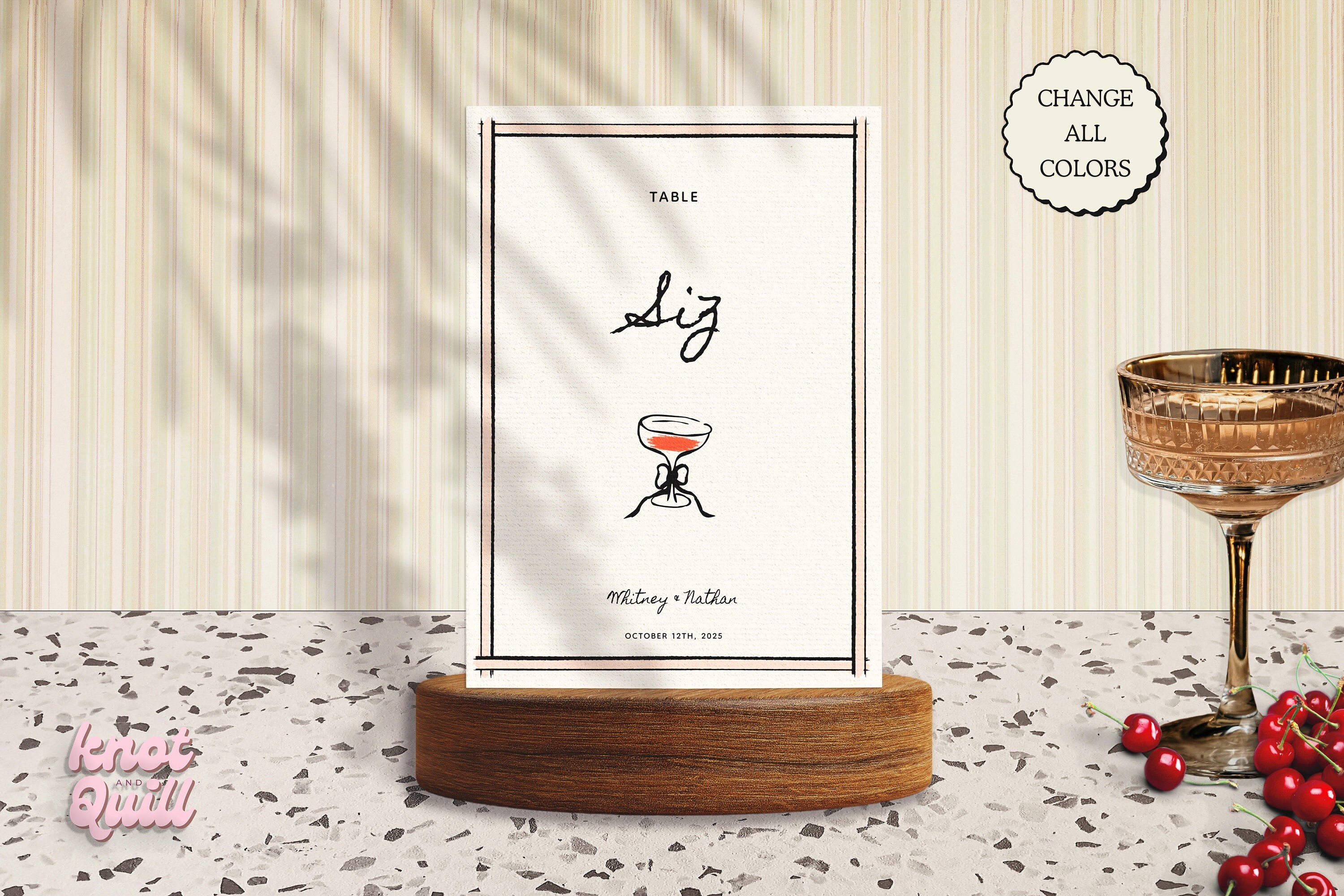 TABLE NUMBERS SIGN Template, Colorful Handwritten & Handdrawn Whimsical ...