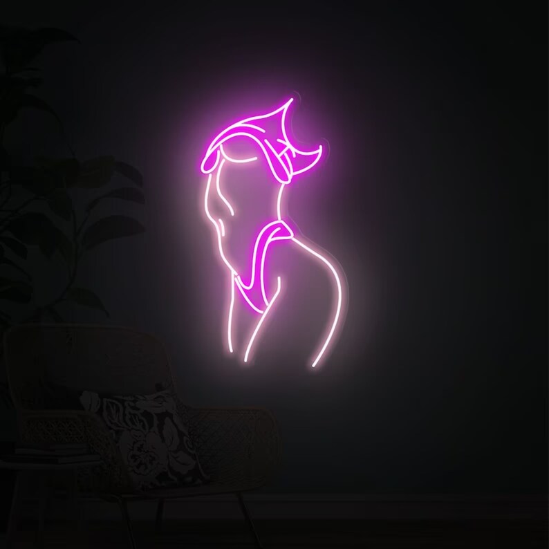 Body Neon Sign, Girl Body Neon Sign, Woman Led Light, Woman Body Neon ...