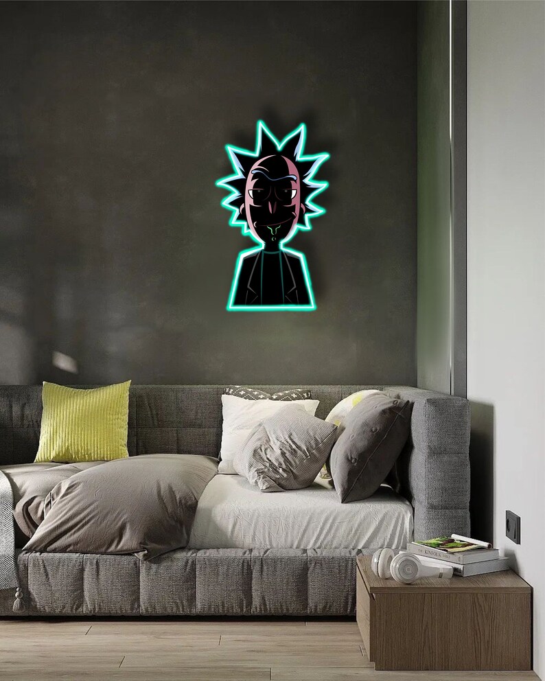 Rick and Morty Neon Sign, Rick and Morty Led Light, Rick Neon Sign ...