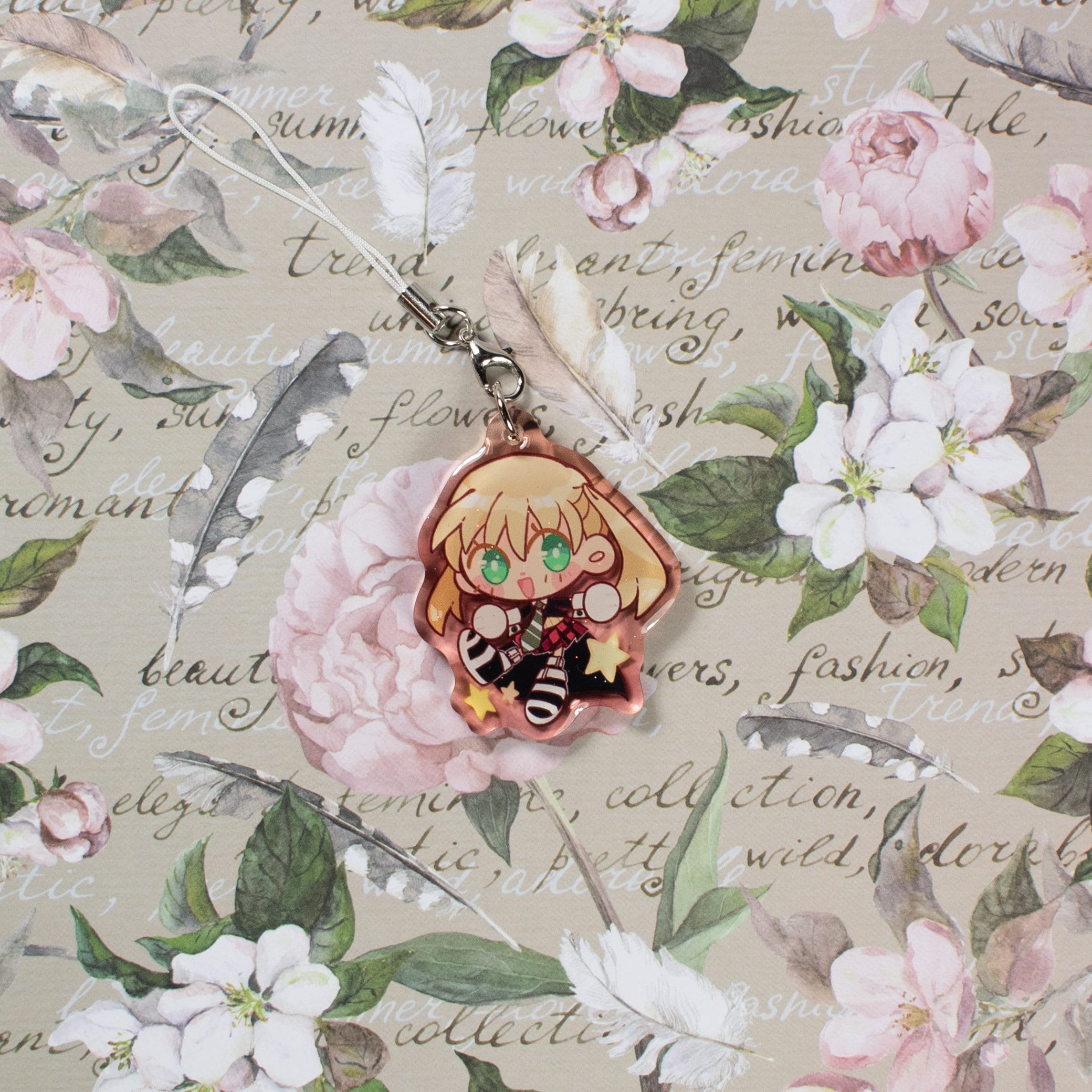 Cute Anime Soul Eater Cromaka Phone Charm Linked Keychain - Etsy