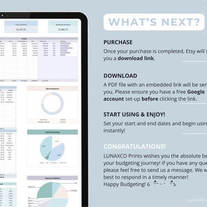 Budget Planner Google Sheets, Monthly Budget Spreadsheet Paycheck ...