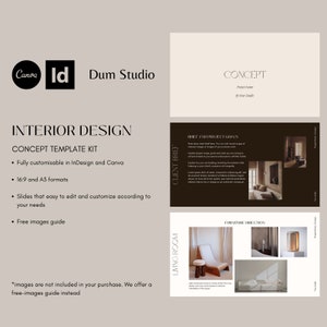 Interior Design Concept Presentation Template: Canva & Indesign - Etsy