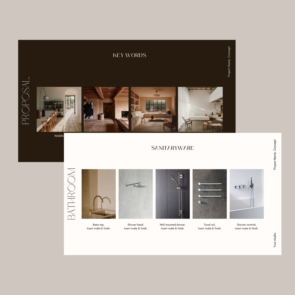 Interior Design Concept Presentation Template: Canva & Indesign - Etsy
