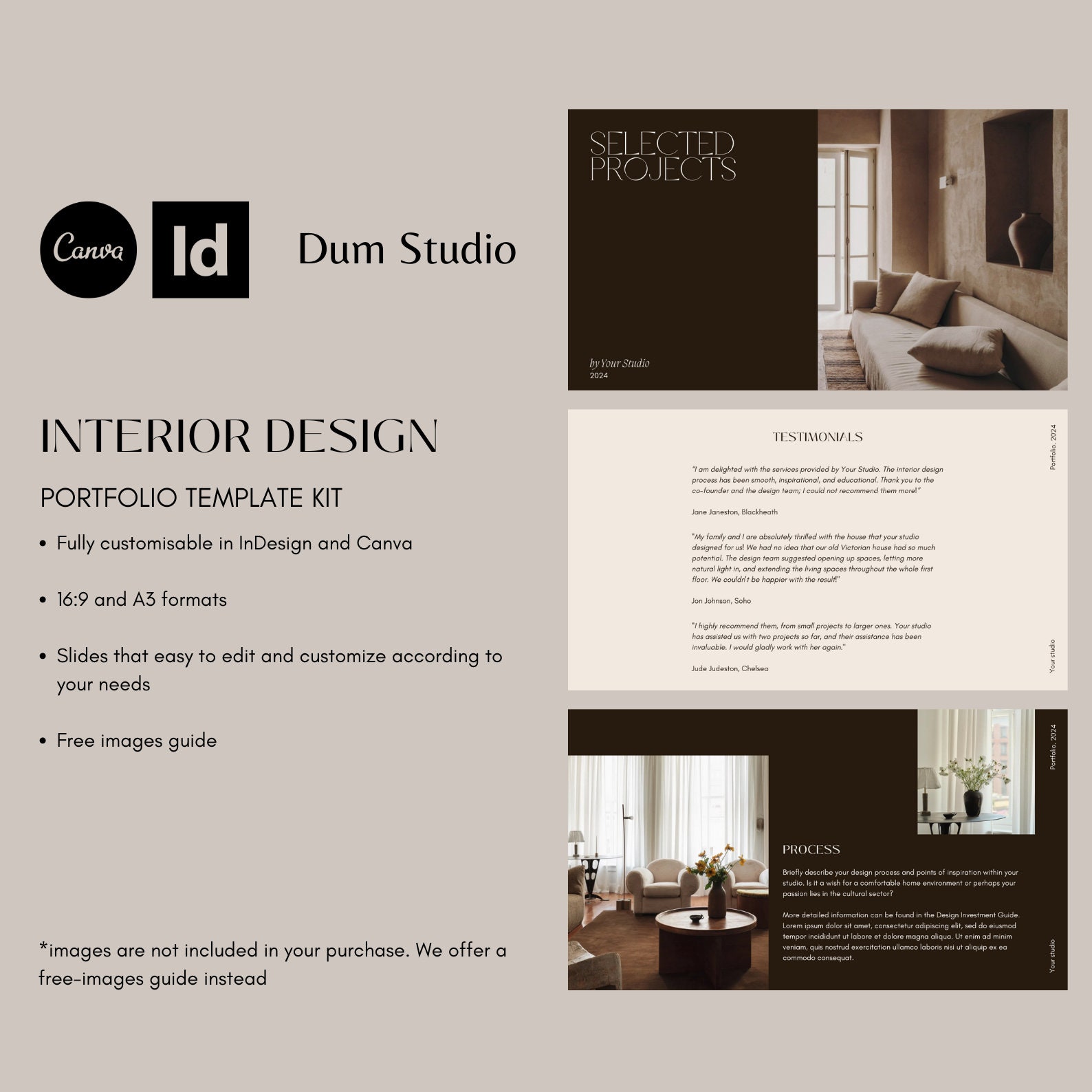 Interior Design Portfolio Template for Interior Designers, Canva ...