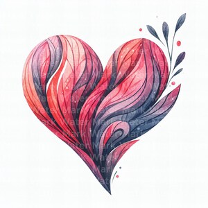 Valentines Day Heart Clipart, 12 Jpg, Couple in Love, Digital Download ...