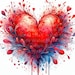 Watercolor Hearts Clipart: Valentine's Day Digital Art (JPG Download ...