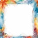 Watercolor Floral Frame Clipart: Rainbow Border (digital Download) - Etsy
