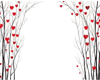 Valentine's Day Hearts Frame Clipart, 10 JPG, Digital Download, Digital ...